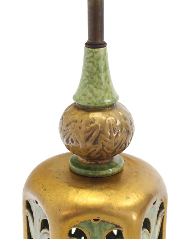 Large Ornate Art Pottery Base Table Lamp For Sale at 1stDibs | ornate ...