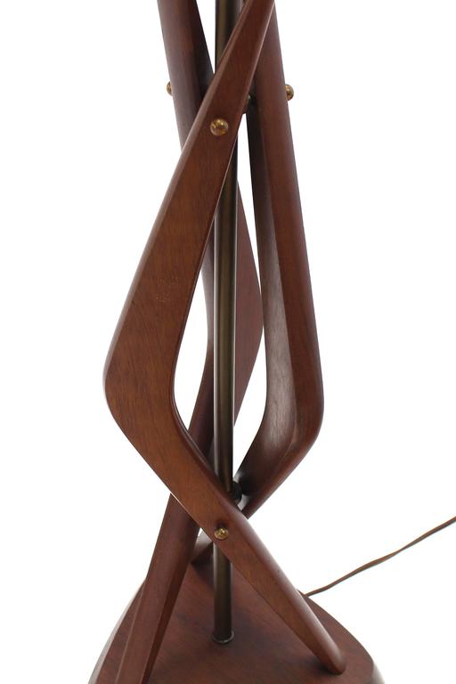 Walnut Table Lamp For Sale at 1stDibs