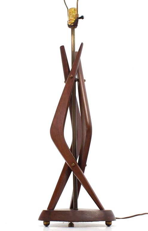Walnut Table Lamp For Sale at 1stDibs