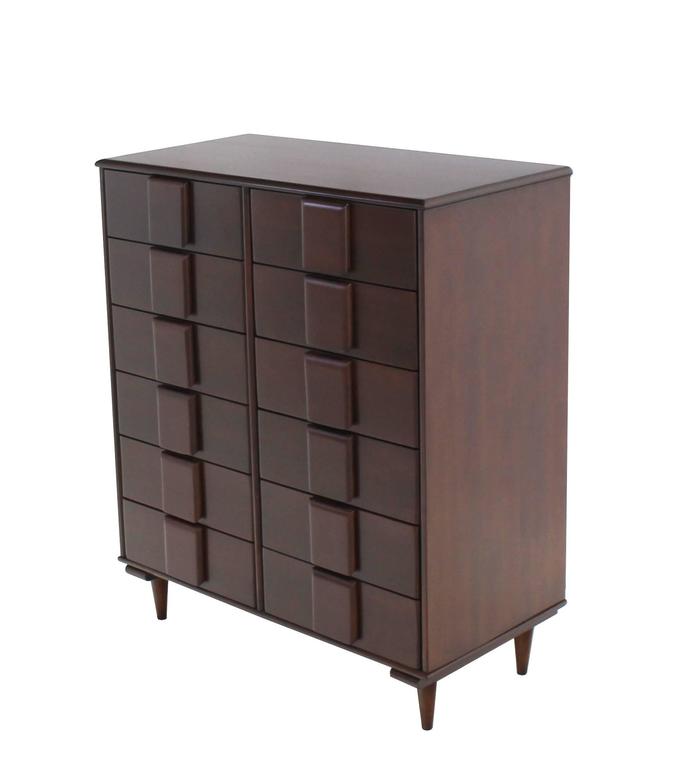 Mid Century Modern 12 Drawers Solid Maple Chest of Drawers For Sale at ...