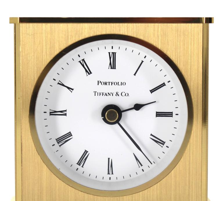 Vintage Brass Case Tiffany Desk Clock For Sale at 1stDibs | tiffany ...