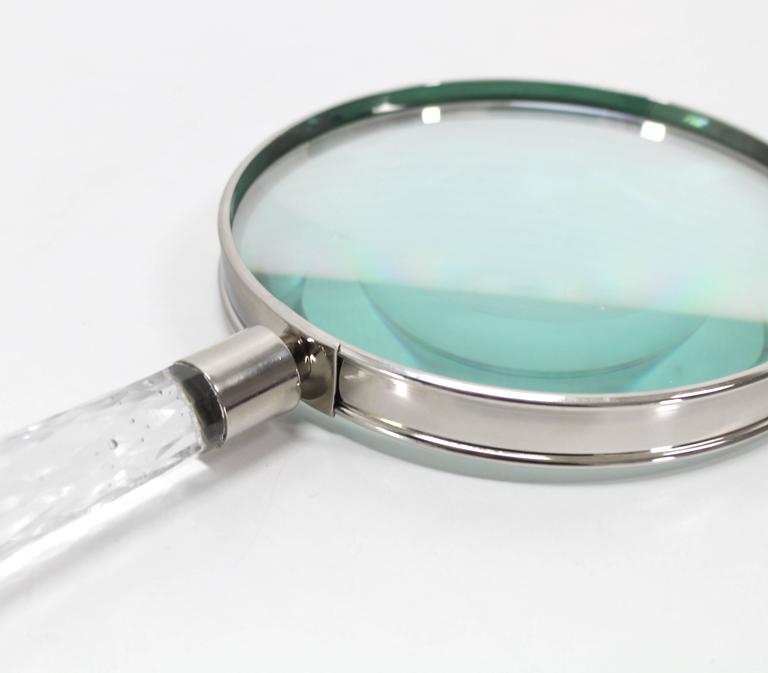 Very large Cut Crystal Handle Magnifying Glass Rare Fancy at 1stDibs