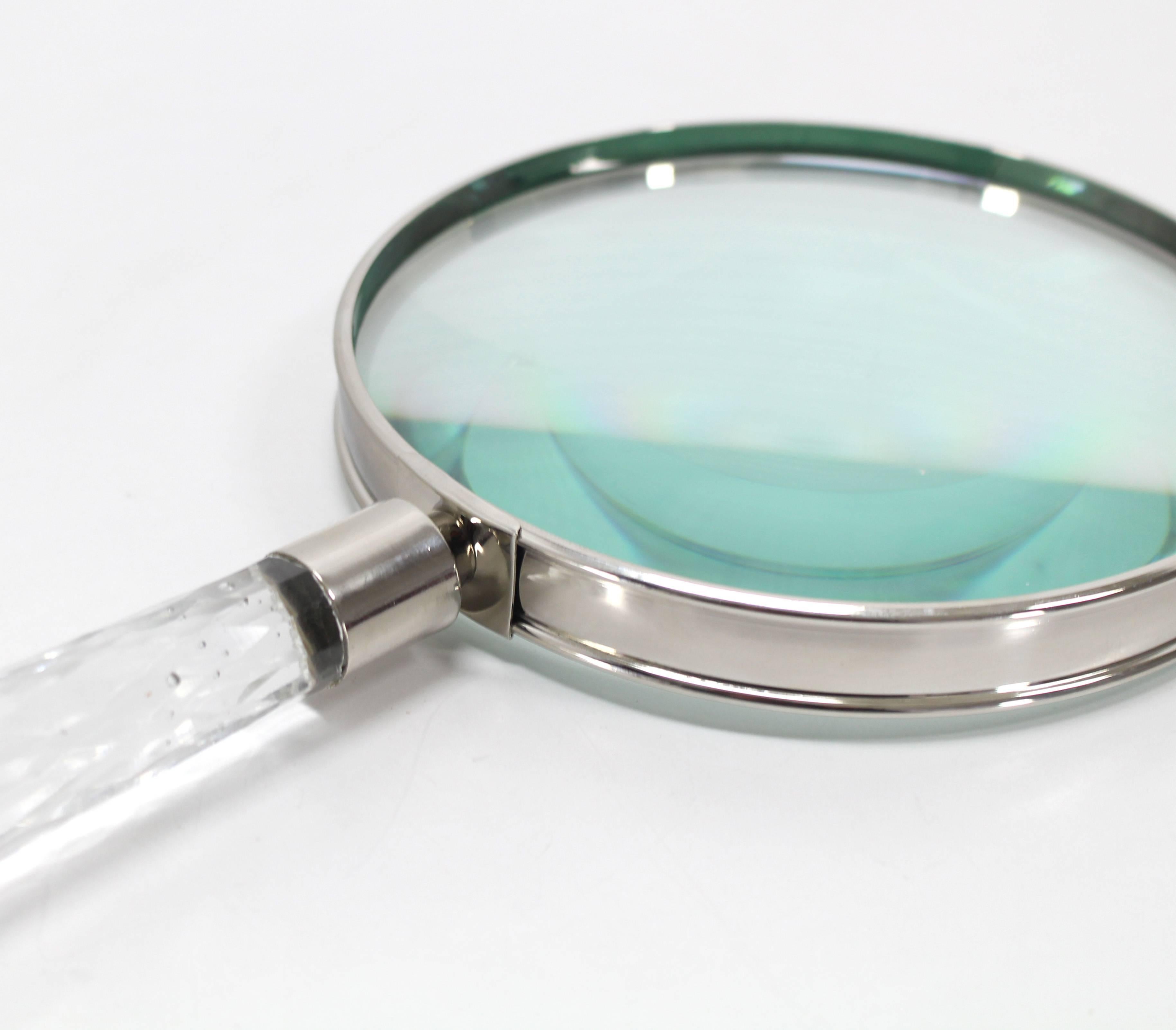 Very large Cut Crystal Handle Magnifying Glass Rare Fancy at 1stDibs ...