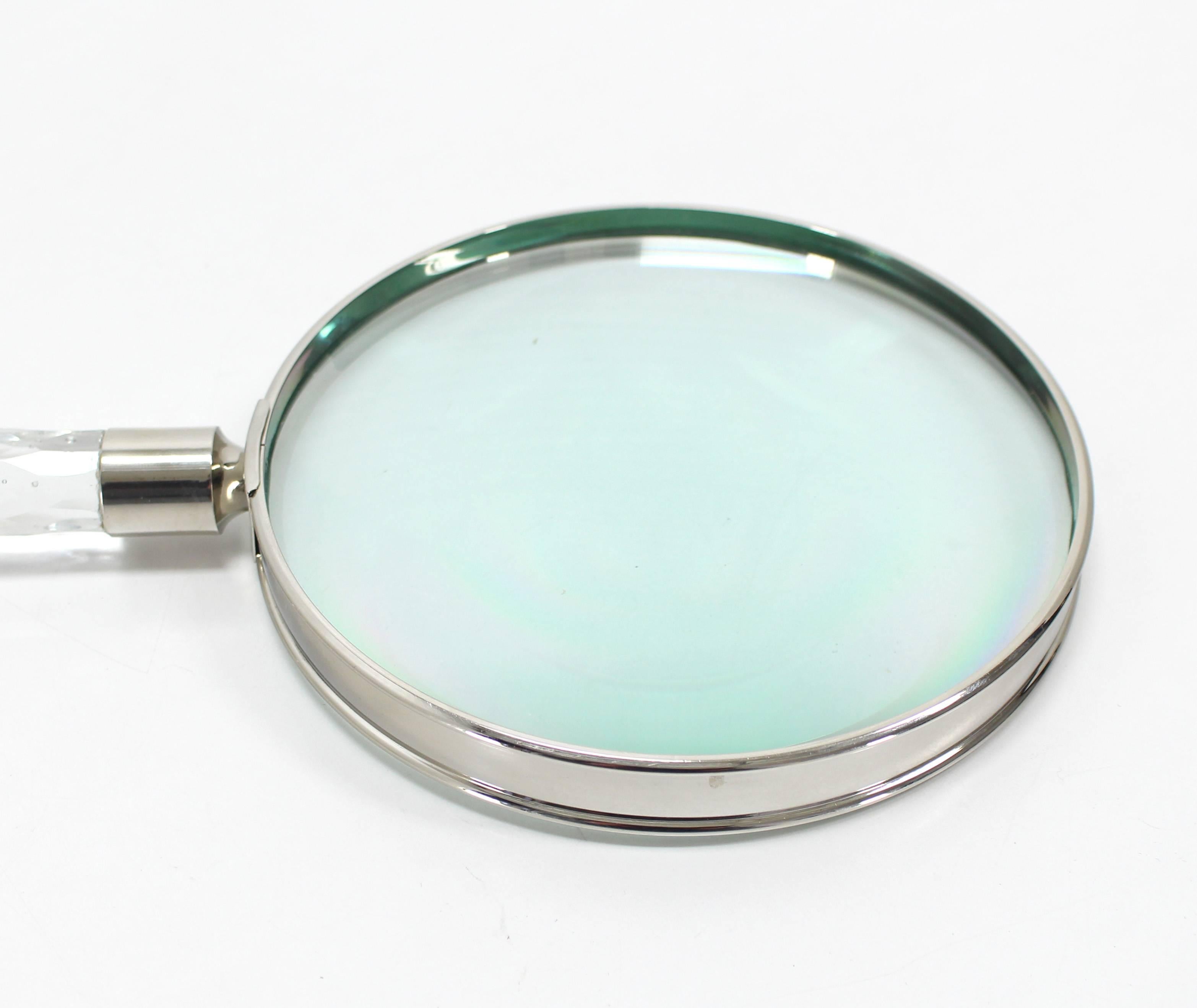 Very large Cut Crystal Handle Magnifying Glass Rare Fancy at 1stDibs ...