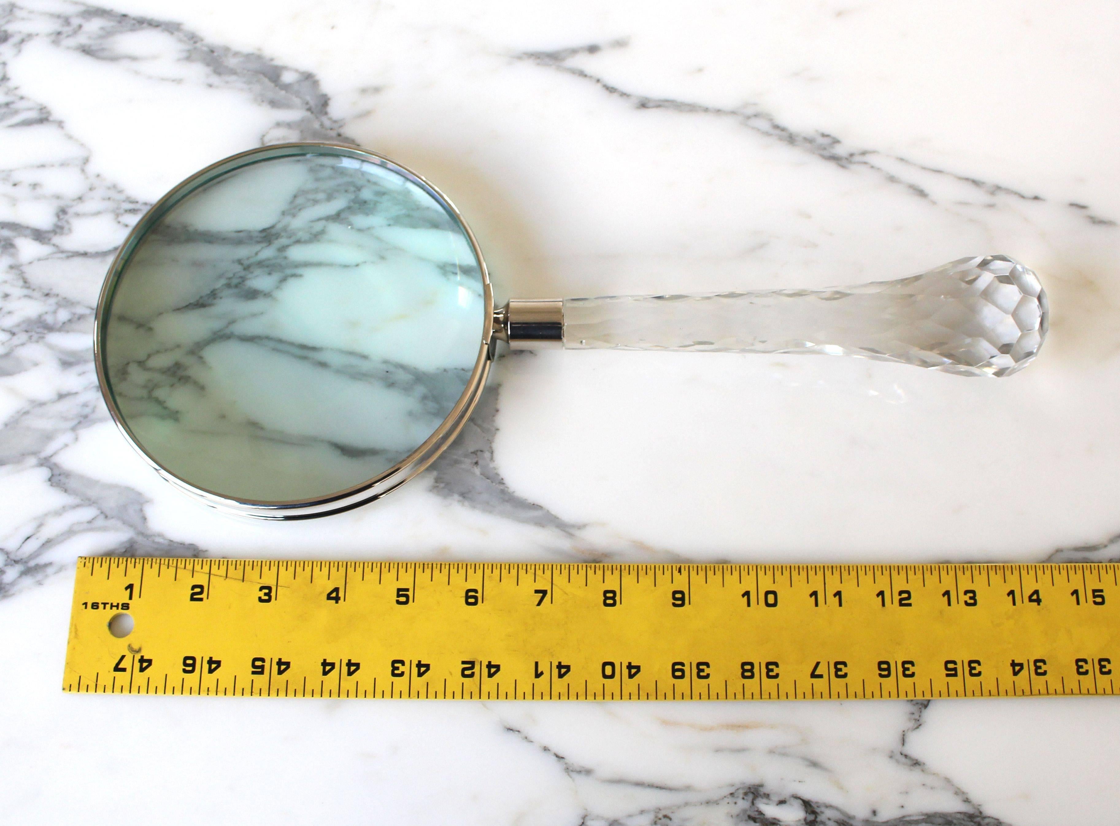 Very large Cut Crystal Handle Magnifying Glass Rare Fancy at 1stDibs ...
