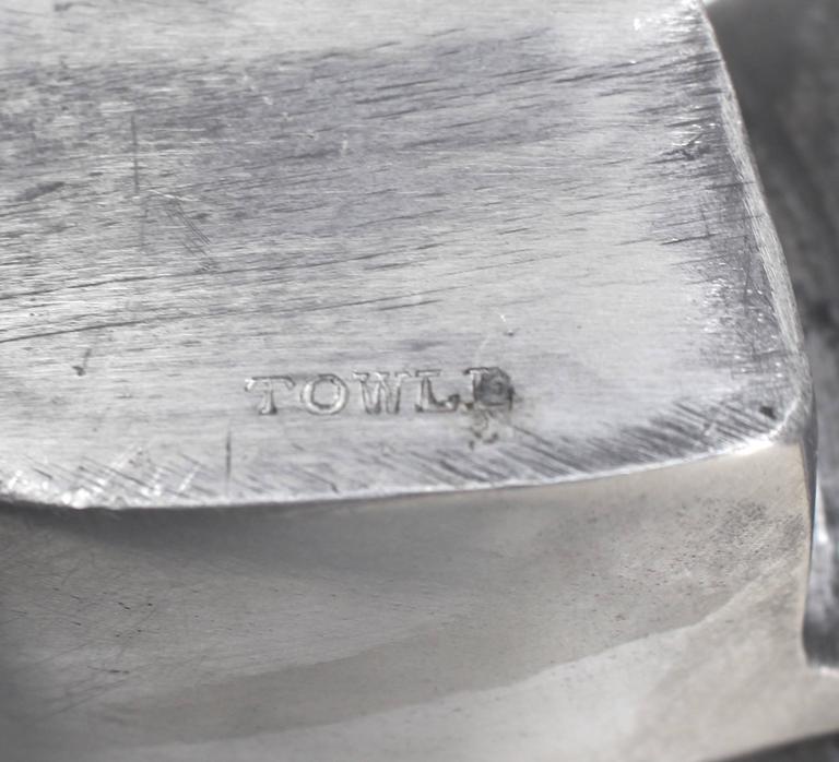 Large Cast Metal Western Boot Vase Planter Towle Silver For Sale at ...