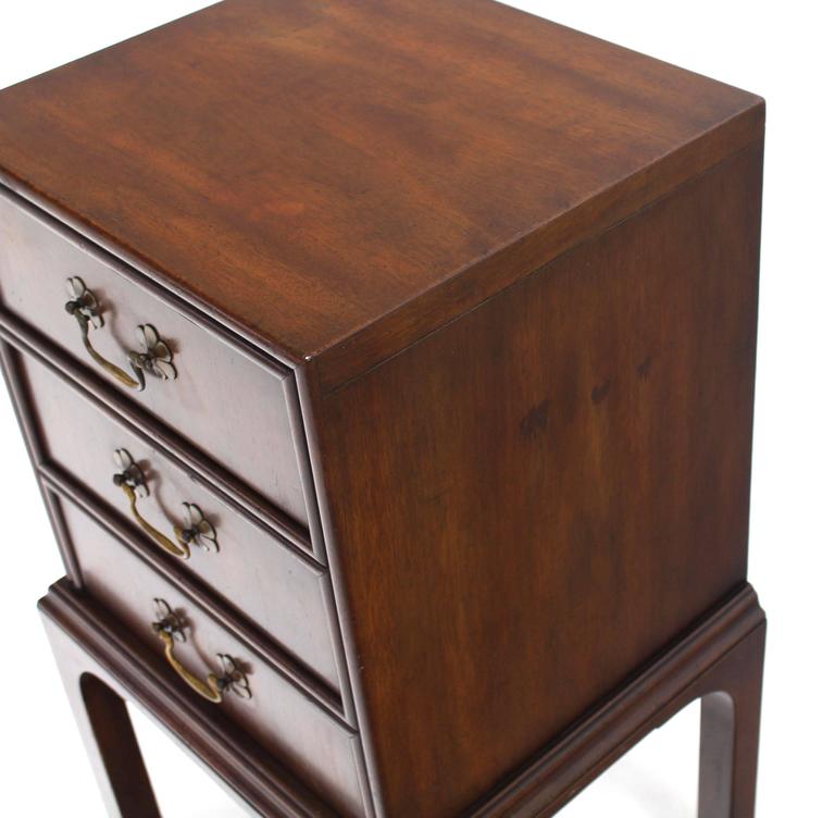 Kittinger Mahogany Federal Three-Drawer End Table Stand on Tall Legs at ...