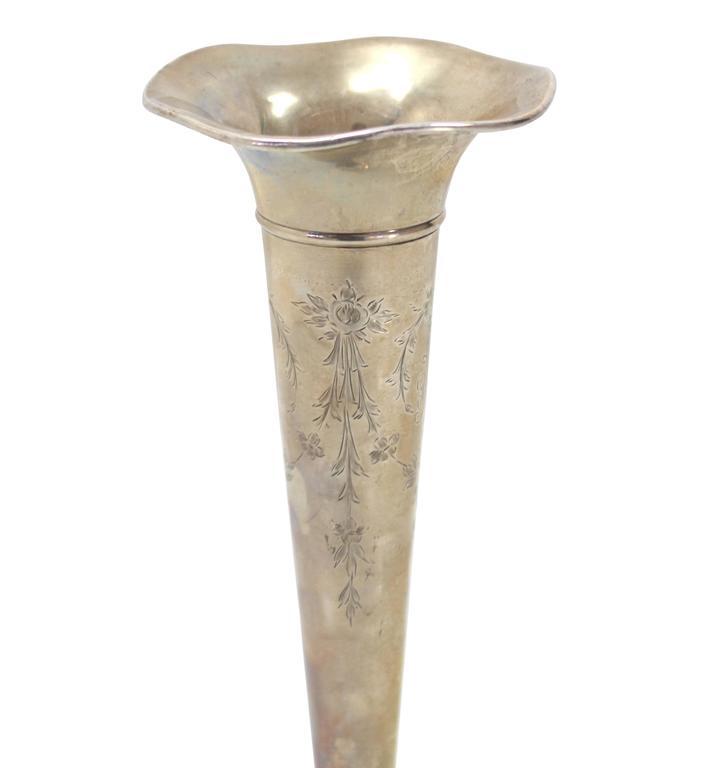 Foot Tall Flute Shape Sterling Silver Vase at 1stDibs | silver fluted ...