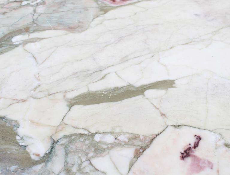 Tall Bleached White Wash Painted Walnut Marble-Top French Sideboard ...