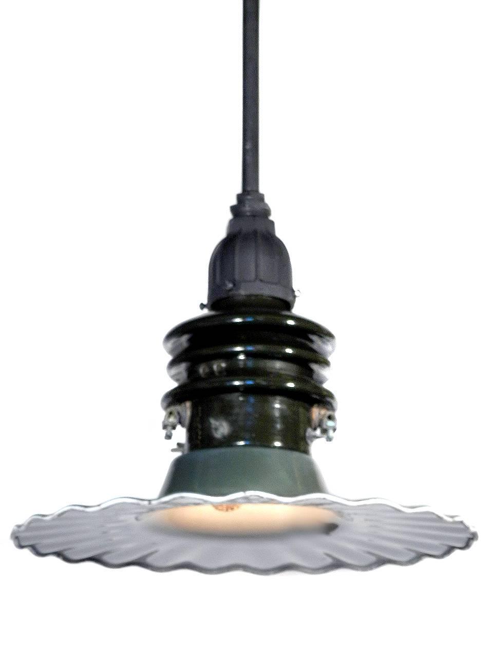 Matching Pair of Radial Wave Street Lamps For Sale at 1stdibs