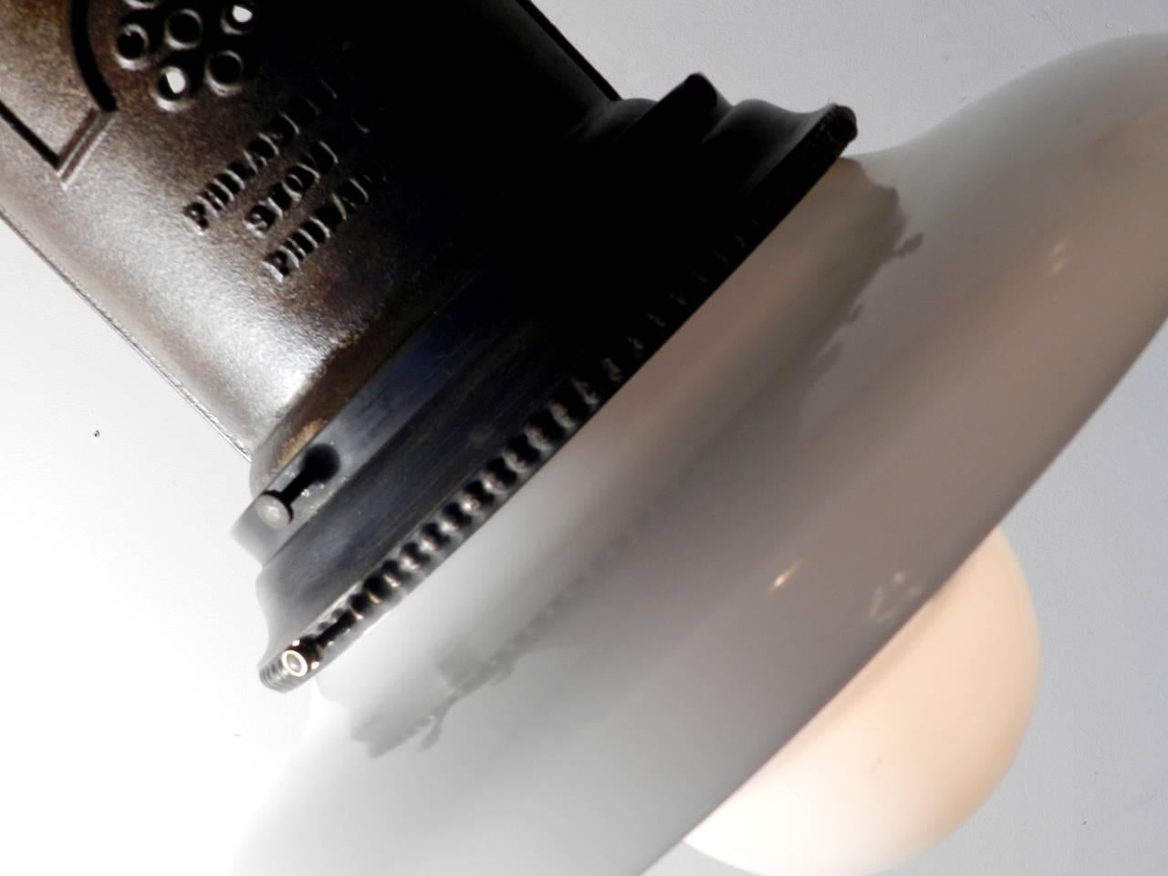 Unique Milk Glass and Cast Iron Lamp at 1stDibs