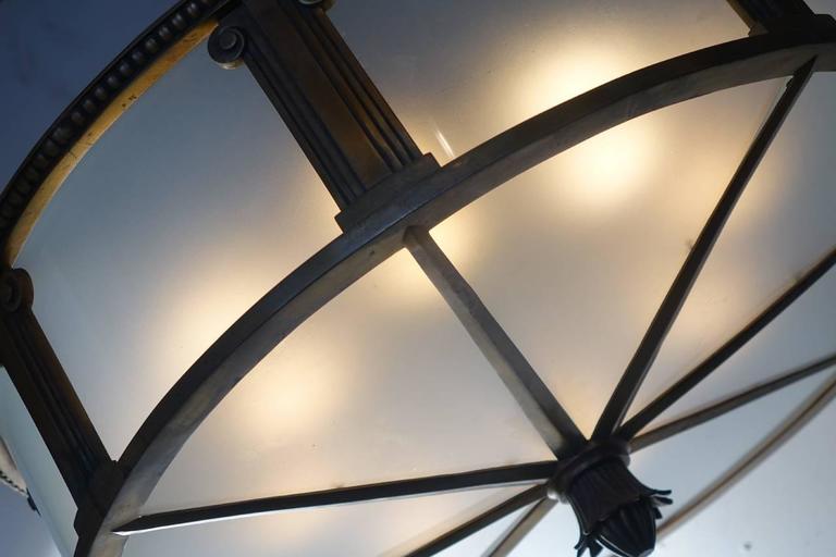Heavy Bronze Bank Lamp at 1stDibs