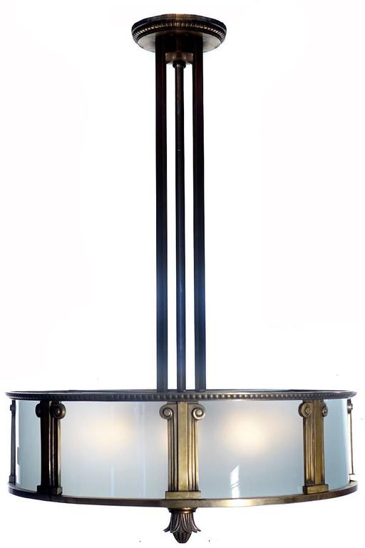 Heavy Bronze Bank Lamp at 1stDibs