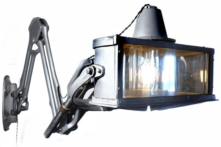 Large Muscular Articulated Arm Wall Lamp at 1stDibs