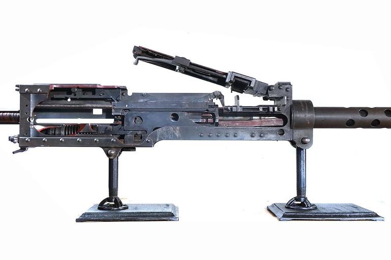 Super Rare 1933 M2 Aircraft Machine Gun Cutaway at 1stdibs
