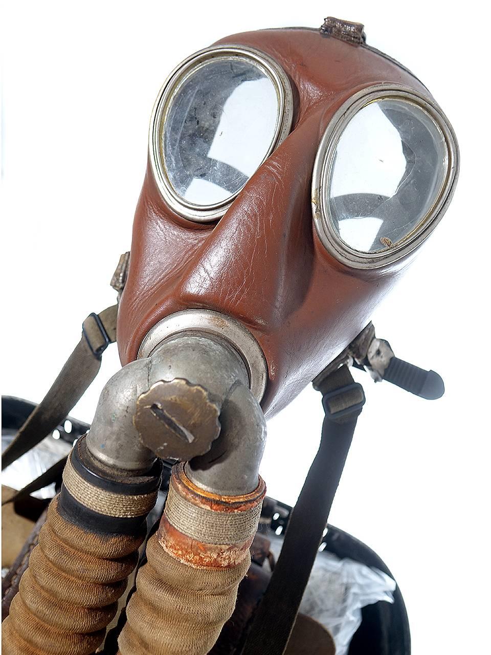 1924 Drager Turtle Back Rebreather on Custom Museum Stand at 1stDibs
