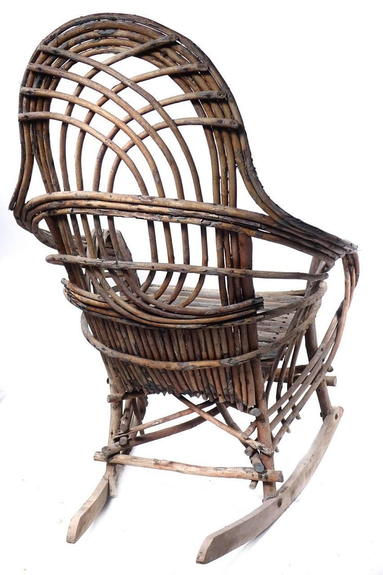 Classic 1910 Rustic Adirondack Bentwood Rocker at 1stDibs