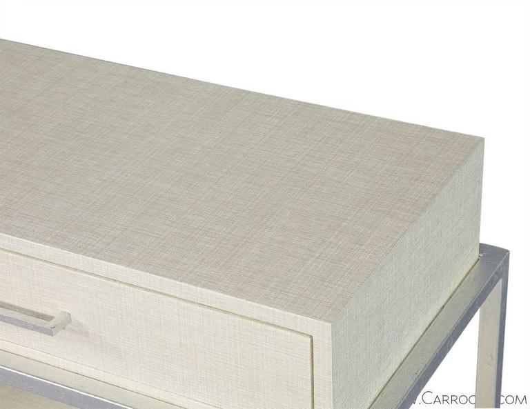 EJ Victor Linen Wrap Warren Console at 1stDibs