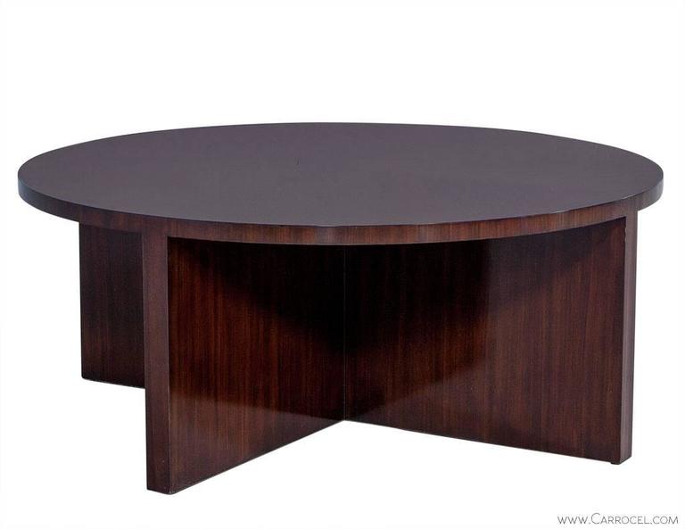 Duke Modern Mahogany Cocktail Table with Nesting Tables at 1stDibs