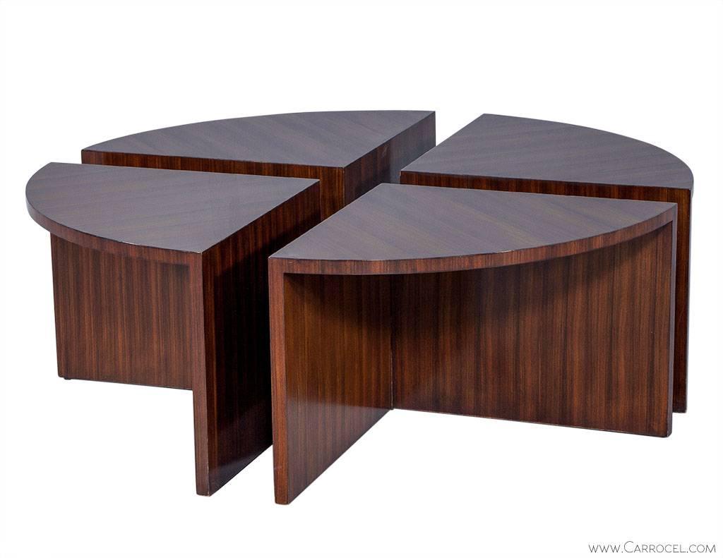 Duke Modern Mahogany Cocktail Table with Nesting Tables at 1stDibs ...