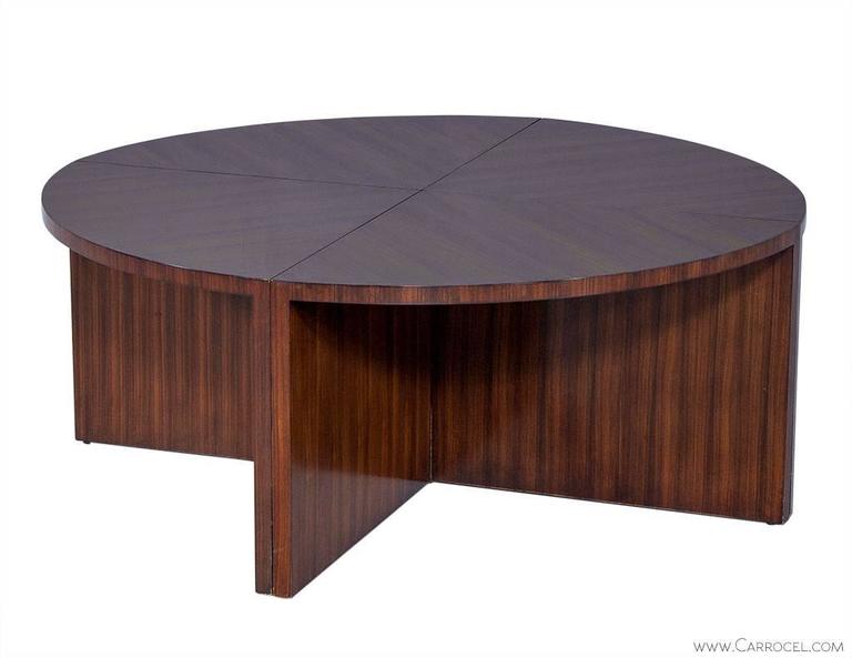 Duke Modern Mahogany Cocktail Table with Nesting Tables at 1stDibs