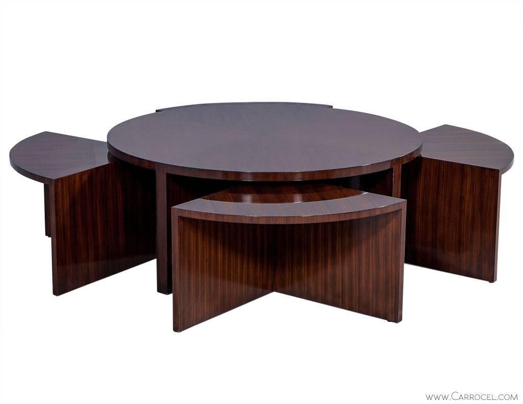 Duke Modern Mahogany Cocktail Table with Nesting Tables at 1stDibs ...