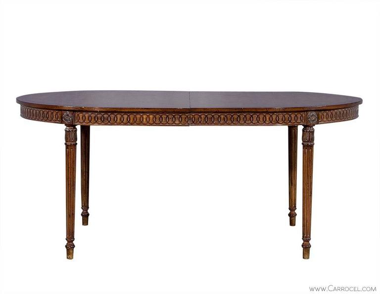 English Diamond Top Oval Dining Table at 1stDibs