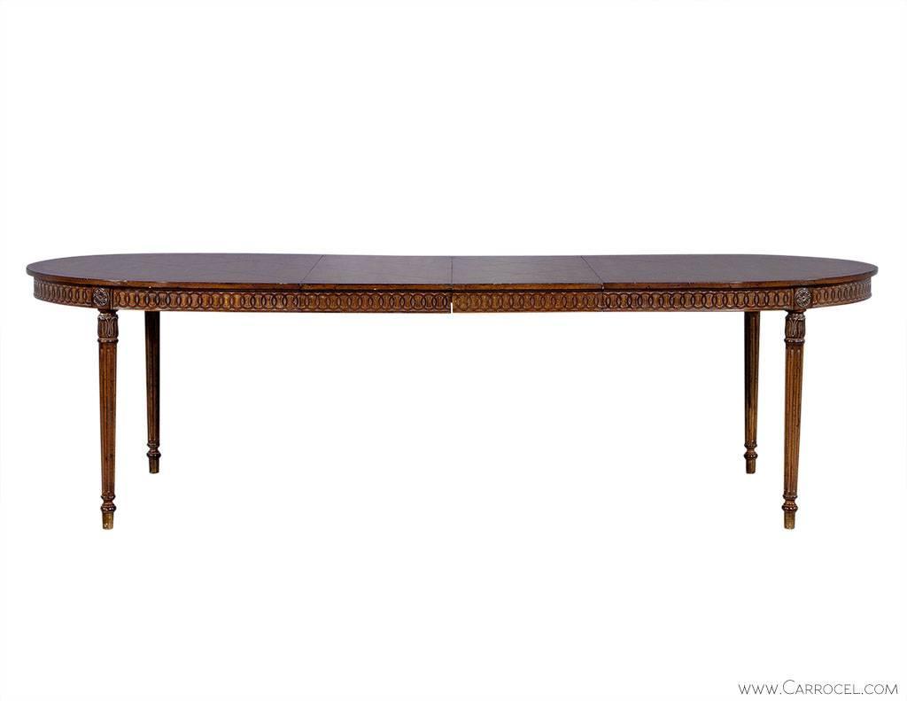 English Diamond Top Oval Dining Table at 1stdibs