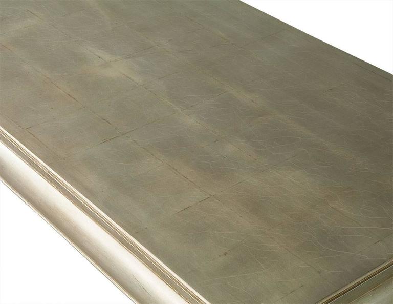Silver Leafed Cocktail Table For Sale at 1stDibs