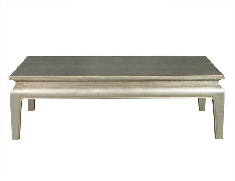 Silver Leafed Cocktail Table For Sale at 1stDibs