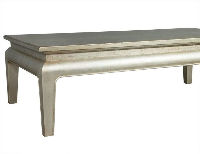 Silver Leafed Cocktail Table For Sale at 1stDibs