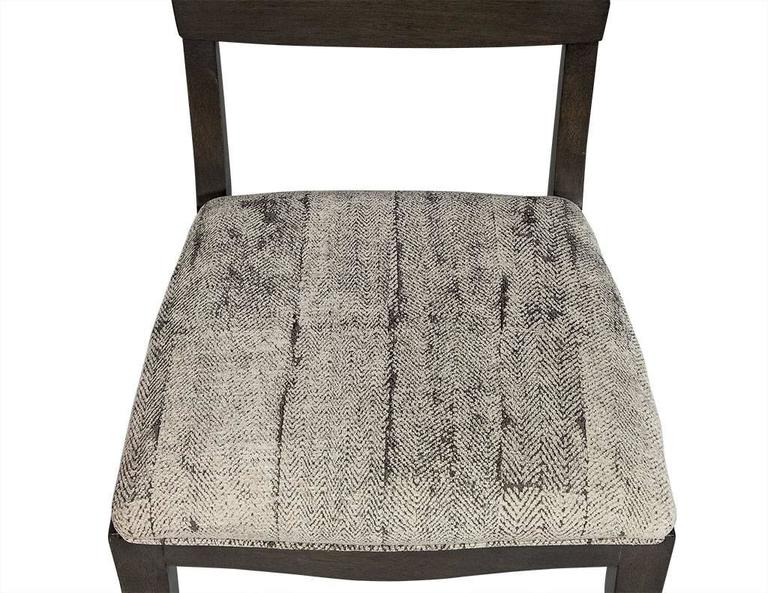 Set of Six Art Deco Dining Chairs in Grey For Sale at 1stDibs