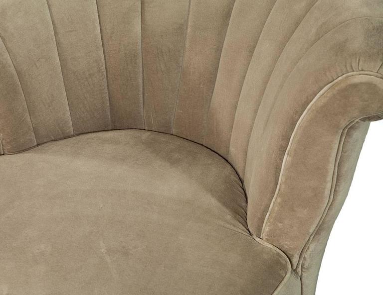 Pair of Beige Velvet Swivel Shell Occasional Chairs at 1stDibs | beige ...