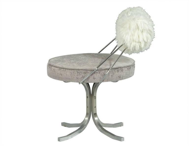 Alpaca Fur Vanity Stool at 1stDibs