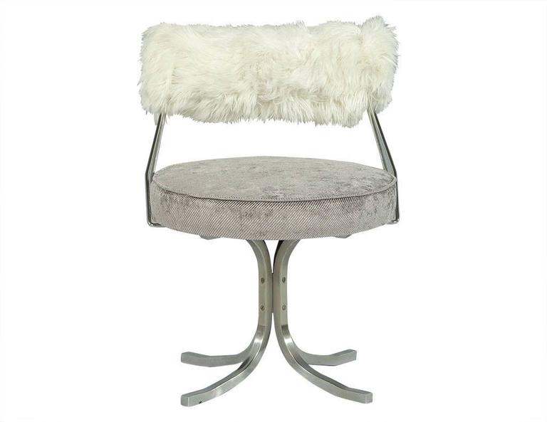Alpaca Fur Vanity Stool at 1stDibs