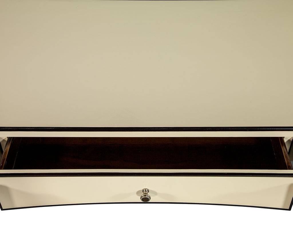 Cream Lacquered Traditional Writing Desk at 1stDibs | cream writing desk