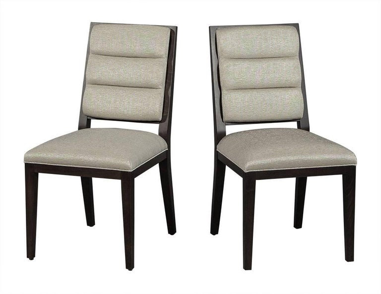 Set of 12 Carrocel Roll Back Deco Side Chairs in Taupe For Sale at 1stDibs