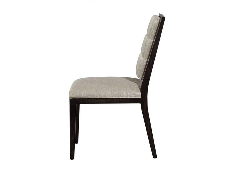 Set of 12 Carrocel Roll Back Deco Side Chairs in Taupe For Sale at 1stDibs