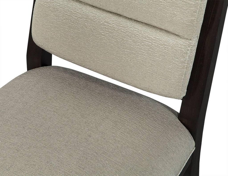Set of 12 Carrocel Roll Back Deco Side Chairs in Taupe For Sale at 1stDibs