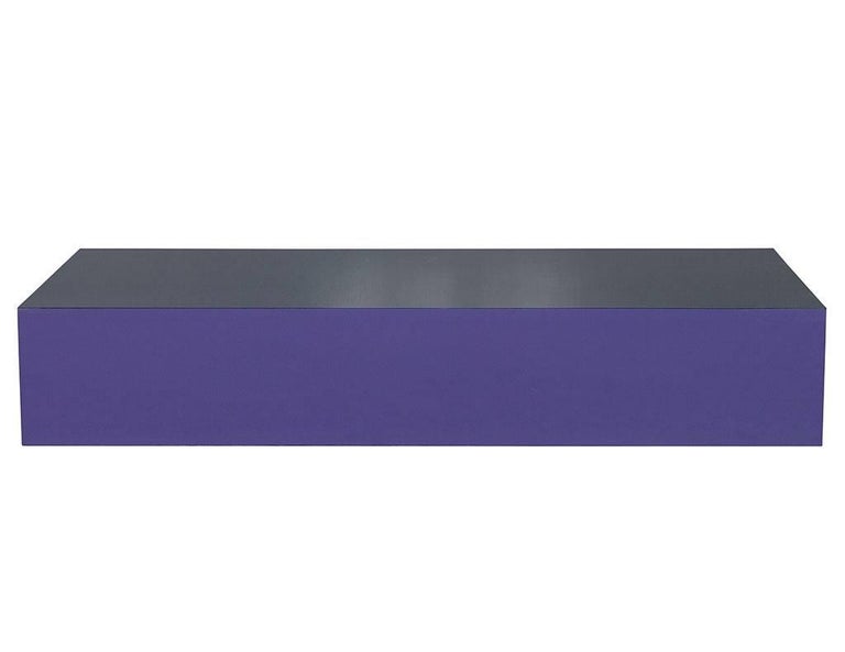 Carrocel Custom Purple Block Cocktail Table For Sale at 1stDibs