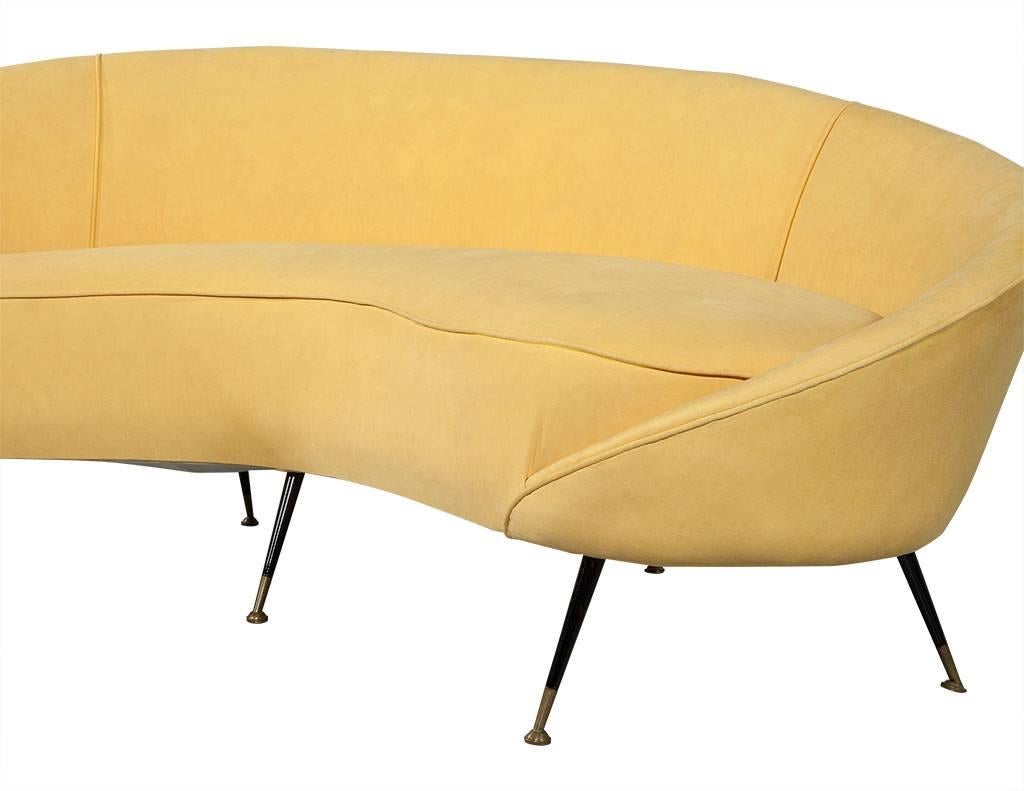 Retro Crescent Shaped Sofa in Manner of Federico Munari at 1stDibs ...