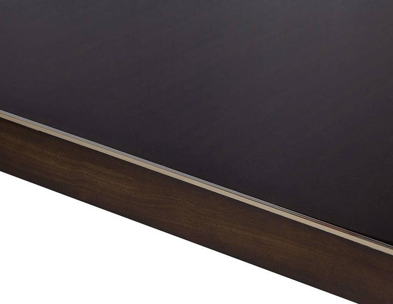 Custom Walnut Dining Table Featuring Metal Inlay For Sale at 1stDibs