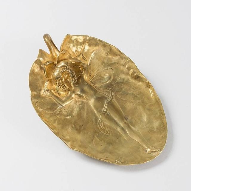French Art Nouveau Tray by Vibert at 1stDibs