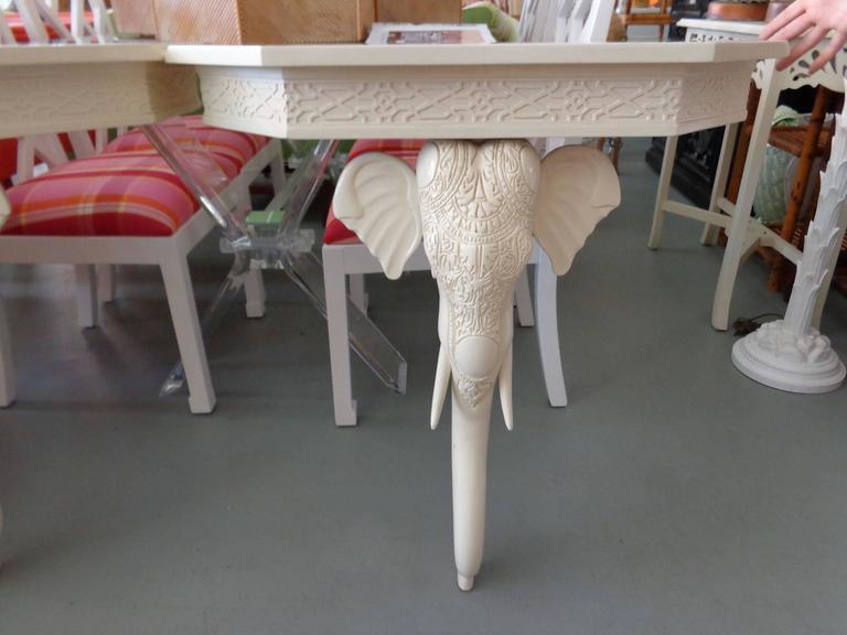 Pair of Gampel Stoll Fretwork Elephant Consoles at 1stDibs