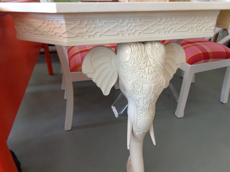 Pair of Gampel Stoll Fretwork Elephant Consoles at 1stDibs