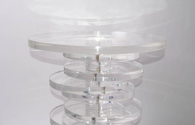Vintage Stacked Lucite Discs Table Base For Sale at 1stDibs | lucite ...