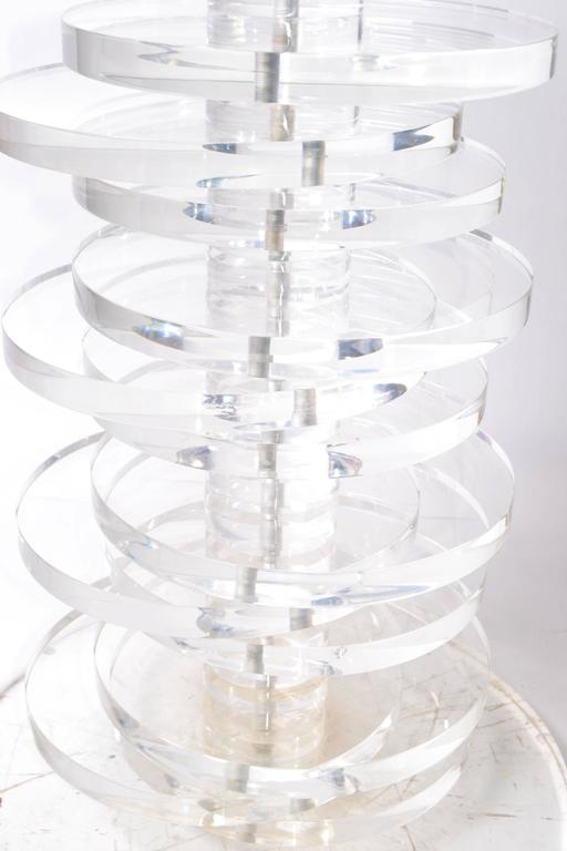 Vintage Stacked Lucite Discs Table Base For Sale at 1stDibs | lucite ...