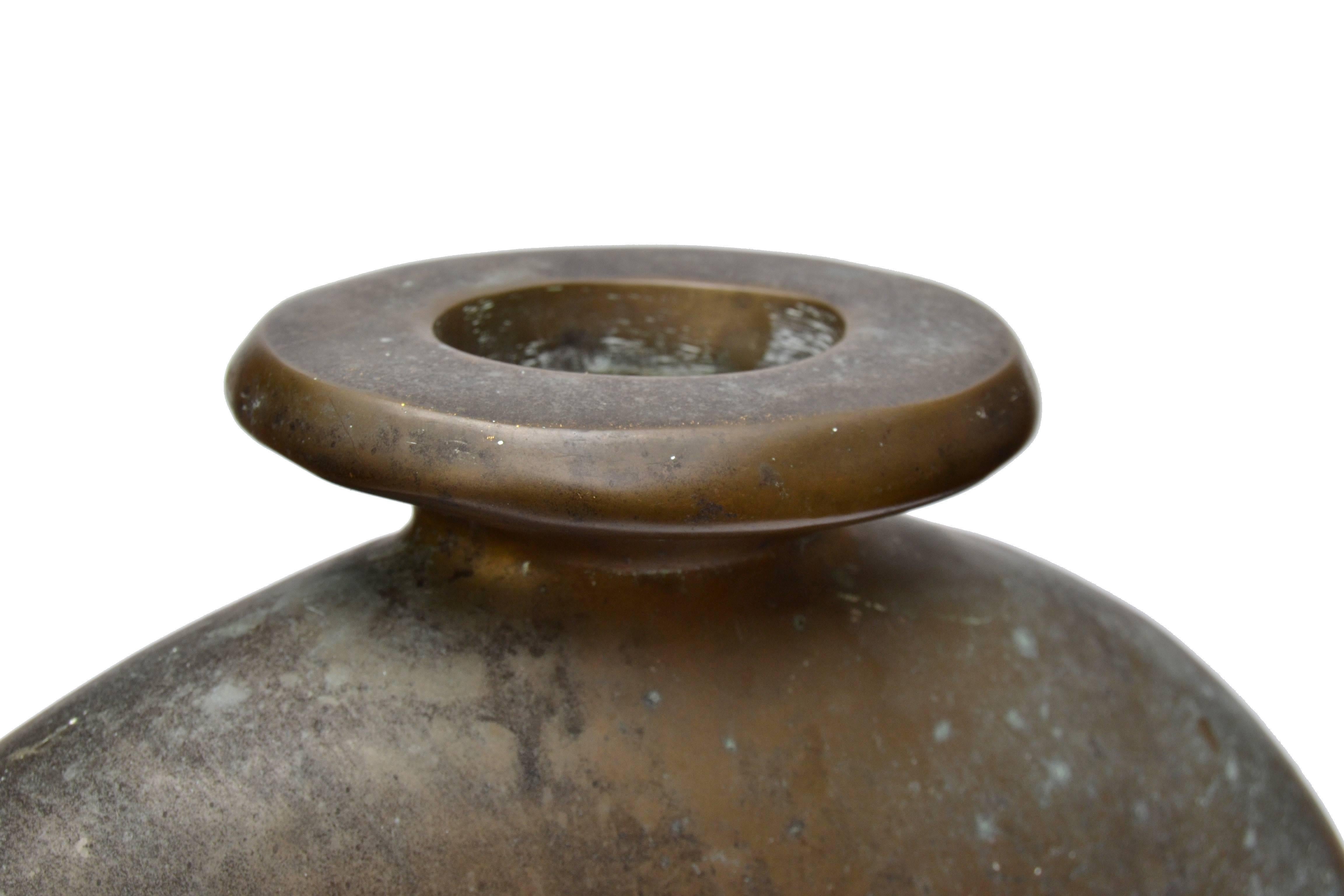 Solid Bronze Cast Vase at 1stDibs
