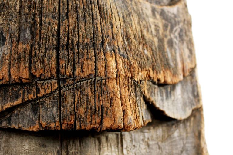 Monumental Morung Carving with Seven Mithun Head Decoration at 1stDibs