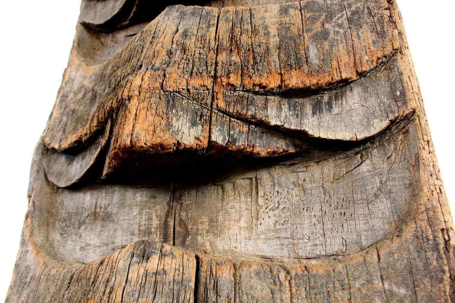 Monumental Morung Carving with Seven Mithun Head Decoration For Sale at ...